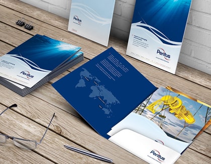 A4 Presentation Folders with Pocket and Kiss Cuts for Business Card ...